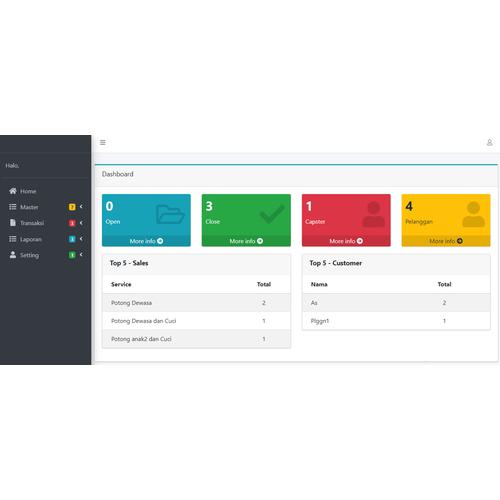 Jual Aplikasi Kasir Barbershop Berbasis Website/Web - Kab. Tangerang ...