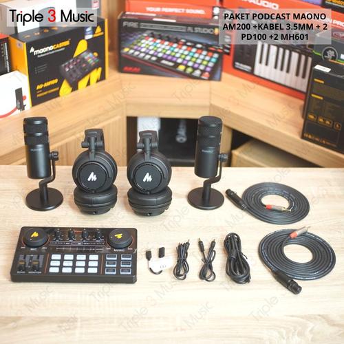 Jual Paket Podcast 2 Orang Maono AM200 With PD100 Broadcast mic ...