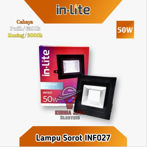 Jual Lampu INLITE Floodlight SMD 50W Putih / Cool Daylight Sorot Tembak ...