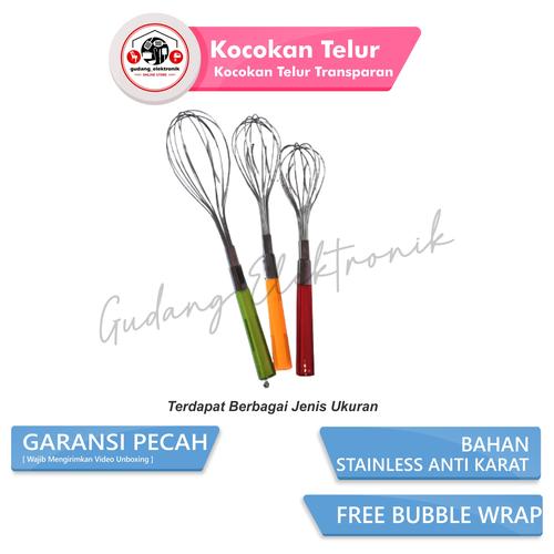 Jual Kocokan Telur Stainless Gagang Transparan Berbagai Ukuran HP ...