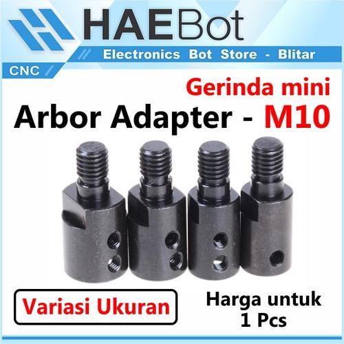 Jual [EBS] Arbor M10 Adapter Gerinda Mandrel Grinder 5 6 6.35 8 10 12 ...