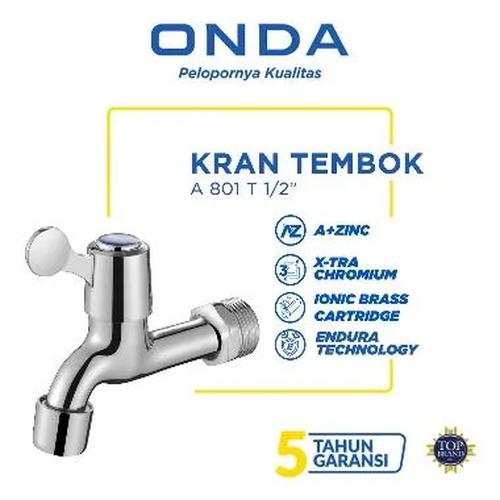 Jual Keran Kran Air ONDA A801 T A801T Dindng Bak Mandi Tembok Engkol 1/2" - Jakarta Barat ...