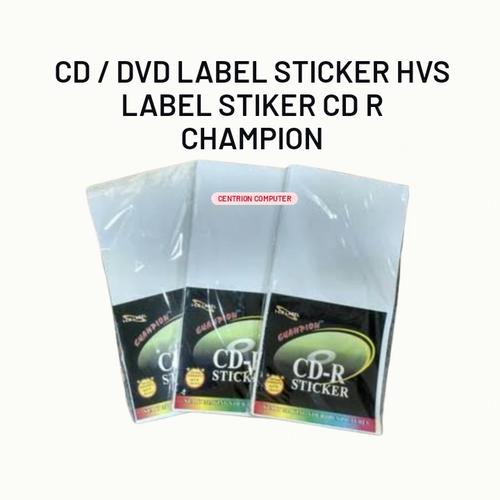 Jual CD / DVD Label Sticker HVS Label Stiker CD R Champion - Kota ...