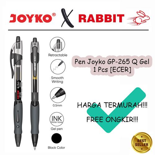 Jual Gel Pen / Pulpen / Pena Joyko GP-265 / Q Gel / 0.5 mm - Black - Jakarta Utara - Rabbit Tape ...