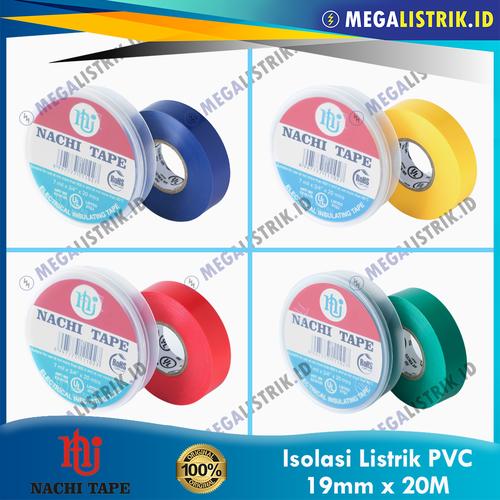 Jual Nachi Isolasi Listrik Warna / PVC Tape Biru - Hijau - Kuning ...