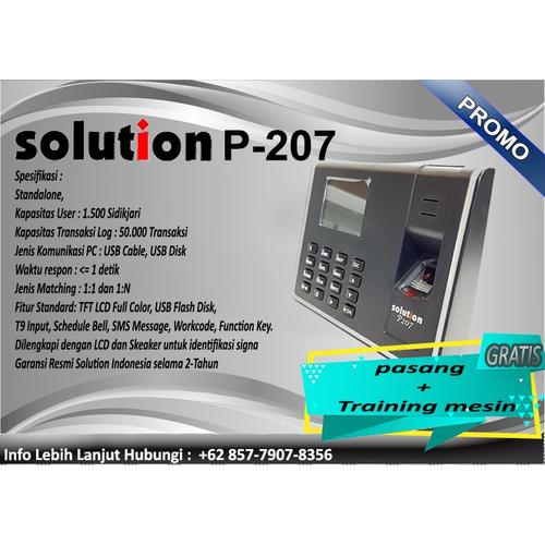 Jual Paket mesin absensi fingerpint P207 Plus pemasangan Unit - Kota ...