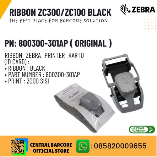 Jual RIBBON ZEBRA ZC300 PRINTER ID CARD ZEBRA ZC300 ( BLACK 2000 IMAGE ...