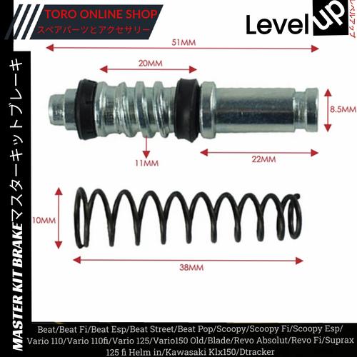 Jual master kit rem beat vario klx level up pnp standar original oem ...