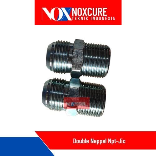 Jual 1/2" NPT x 1/2" JIC Double nipple nepel hydraulic hidrolik ( MB x MJ ) - Jakarta Barat ...