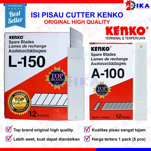 Jual Isi pisau cutter KENKO ASLI L-150 / Silet tajam kualitas bagus ...