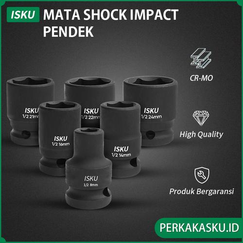 Promo ISKU Mata Sok Impact CR-MO 8-41mm Pendek Mata Shock Impact 1/2 ...
