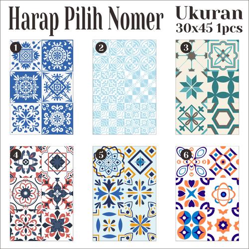 Jual Stiker Tegel Lantai Dan Dinding (30x45cm) Motif 4 - Desain 1 - Kab ...