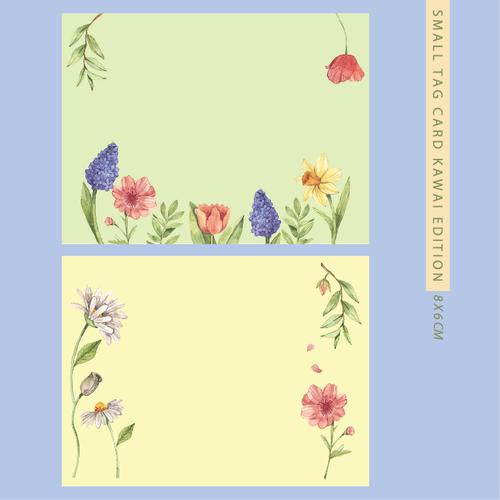 Jual KARTU UCAPAN KOSONG BLANK CARD FLOWER FLORAL WISHES GREETING CARDS ...