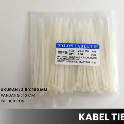Jual Nylon Kabel Ties Zip Tie Tis Tali Pengikat Kabel Label Banyak ...