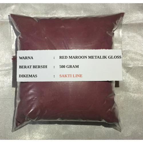 Promo Bubuk Powder Coating Red Maroon Metalik Gloss - 500 Gram ...