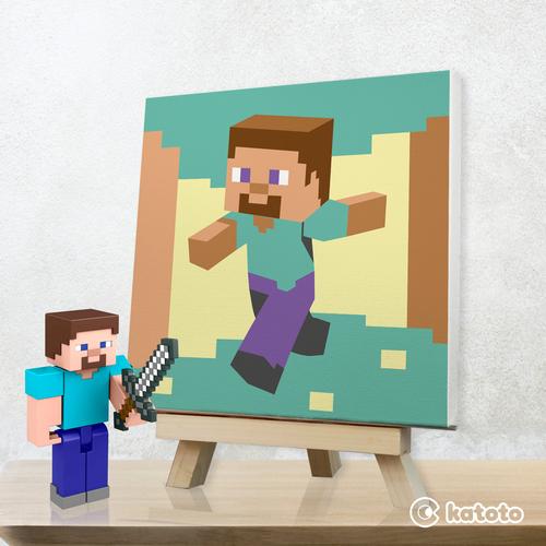 Jual PAINT BY NUMBERS STEVE MINECRAFT VIDEO GAME PAINTING KIT BY NUMBER ...
