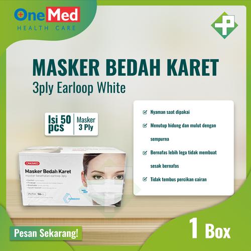 Jual Masker Bedah OneMed 3 Ply Earloop / Masker Medis Karet Isi 50s ...