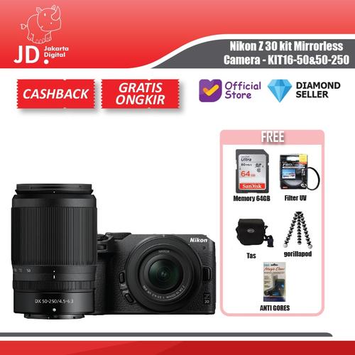 Promo NIKON Z30 / Nikon Z 30 kit Mirrorless Camera - KIT 16-50MM ...