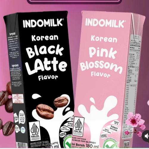 Jual INDOMILK Korean Blackpink 180ml/Indomilk Pink Blossom/Indomilk Latte - BLACK LATTE - Kota ...