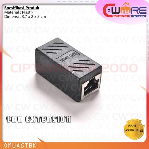 Jual RJ45 Network Changer LAN Extension Adapter Connector CAT6 - MERK ...