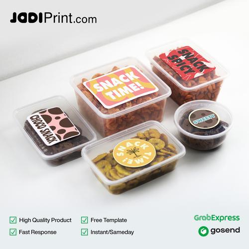 Jual Kotak Makan Plastik + Sticker Label Custom / Thinwall / Food ...