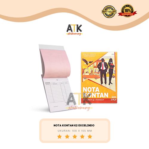 Jual Buku Nota K2 Excelindo Kontan Kecil 2 Ply NCR / Nota Kontan 2 ...