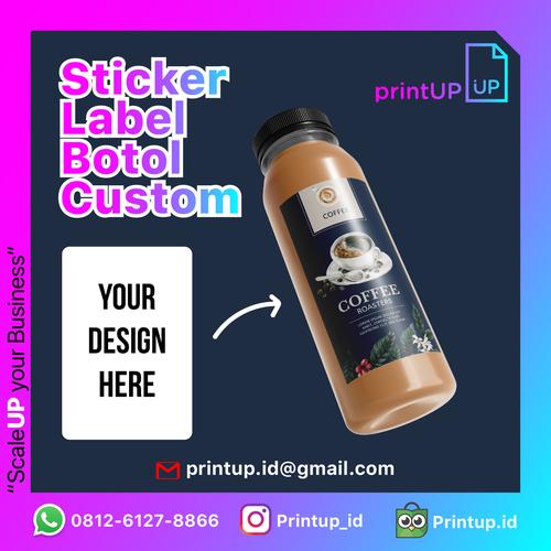 Promo CETAK STICKER LABEL BOTOL KEMASAN MINUMAN KOPI SUSU LITERAN ...