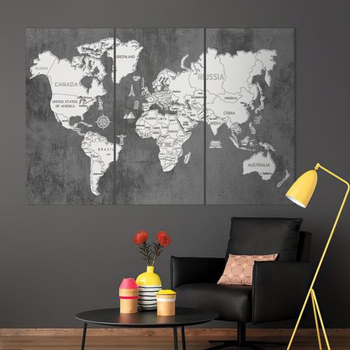 Jual Wall Decor Hiasan Dinding Peta Dunia World Map Vintage Untuk Kamar ...