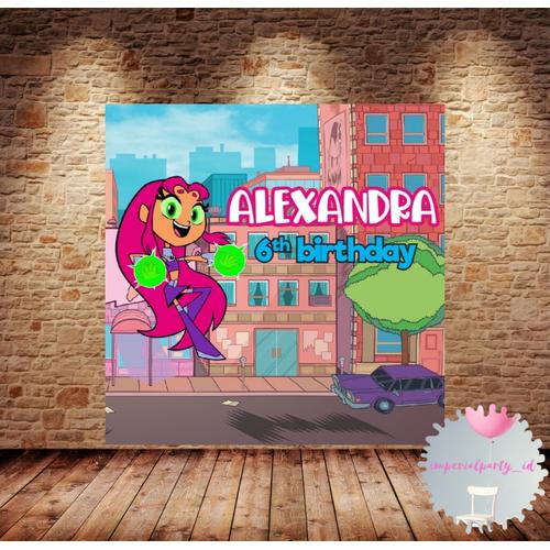 Jual Custom Backdrop Banner Spanduk Happy Birthday Teen Titans Go ...