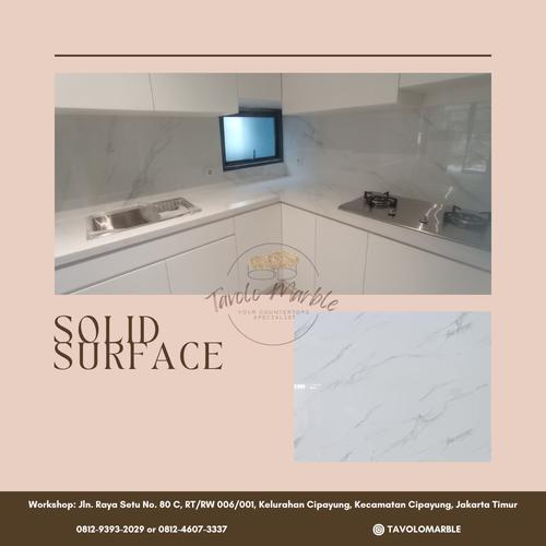 Jual Kitchen Set Solid Surface I Statuario Solid Surface | Marmer Slab - PER METER LARI ...