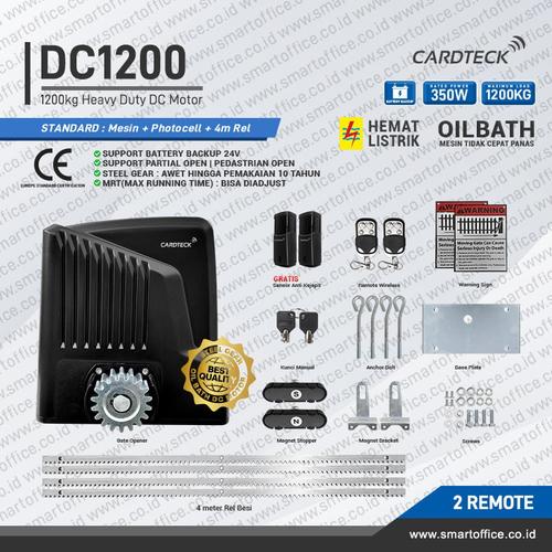 Jual 1200kg HeavyDuty DC Motor Sliding Gate Cardteck DC1200 Steel Worm ...