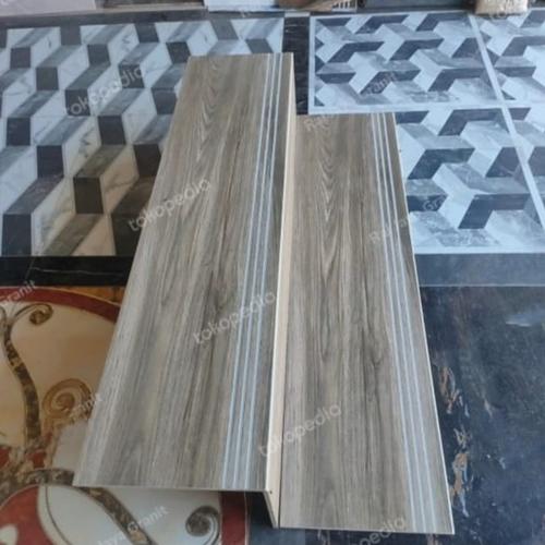 Jual granit keramik anak tangga custom/riques ukuran 30x100 motif kayu ...