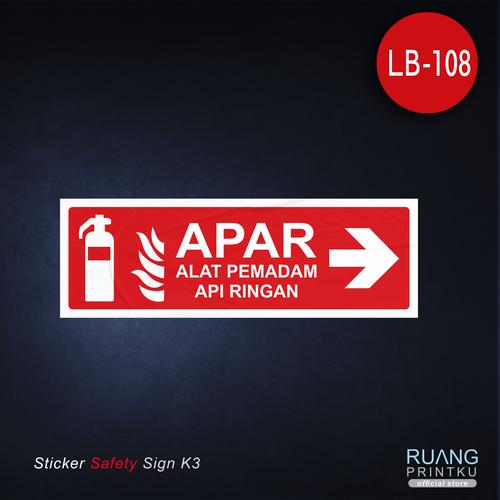 Jual Stiker Safety Sign K3 Rambu APAR Alat Pemadam Api Ringan - Arah ...