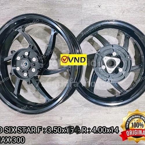 Jual velg racing vnd six star 350/400×14 motor Xmax 250cc - gold ...