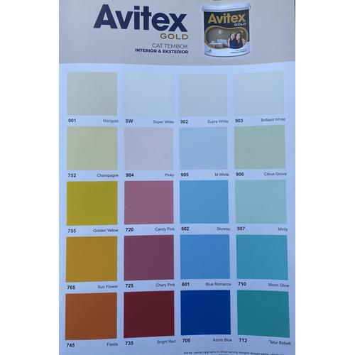 Jual Cat Tembok Interior Exterior Avitex Gold 5kg Avian Paint - SW ...