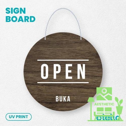 Jual Terbatas!! Otello - Papan Open Closed Sign Board Kayu Signage - 15 ...