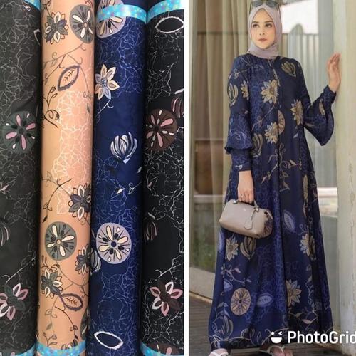 Jual Kain Maxmara Printing / bahan gamis meteran branded / kain gamis ...