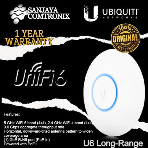 Jual UBIQUITI U6-LR Access Point WiFi 6 Long-Range Unifi 6-LR - Jakarta ...