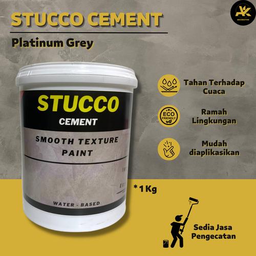 Jual Cat Stucco Cement Concrete Theme - Platinum Grey 1kg - Kota Bekasi ...