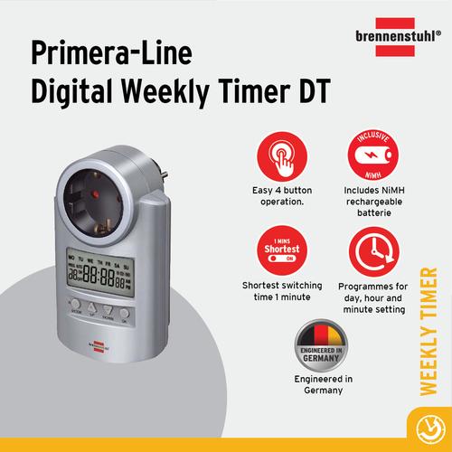 Jual Brennenstuhl Timer Digital DT Stop Kontak Colokan Listrik Otomatis ...
