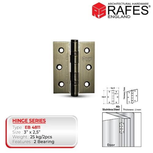 Jual Engsel Pintu / Hinges RAFES Stainless Steel Antique Brass / EB ...