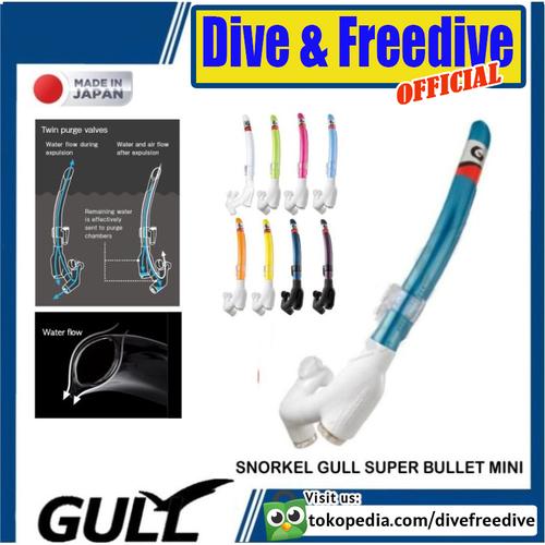 Jual GS-3179 Snorkel Gull Super Bullet Mini Pipa Selam Diving Freedive ...