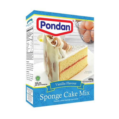 Jual Pondan Sponge Cake Vanilla 400g Tepung Premix Sponge Cake Rasa ...