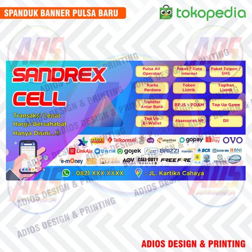 Jual Banner / Spanduk Konter Pulsa / Spanduk Banner Pulsa Biru - 100X50 ...