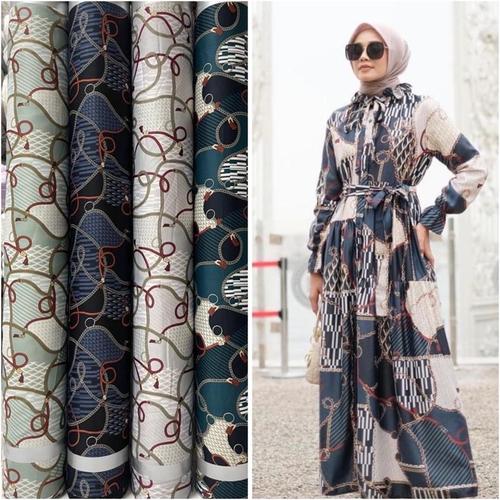Jual Bahan Kain Silk Mono / monogram /ref vanillahijab / bahan gamis ...