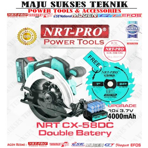 Jual NRT PRO CX58 DC Cordless Circular Saw 7 Inch Mesin Gergaji Kayu ...