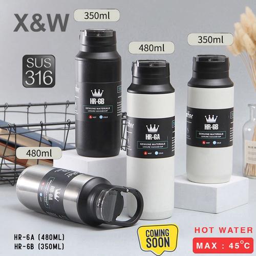 Promo X&W Botol Minum Thermos HR-6A with Lock Handle 480ML Tumbler Sporty - Black - Kota Bogor ...