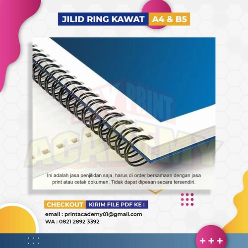 Jual JILID RING KAWAT A4 & B5 SPIRAL KAWAT A4 & B5 - RING SAJA - Kota ...