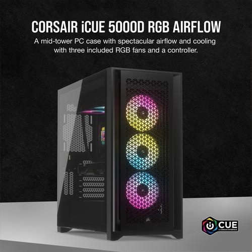 Jual Casing CORSAIR iCUE 5000D AIRFLOW RGB Tempered Glass Mid-Tower ATX ...