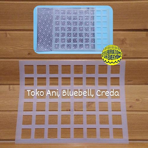 Jual Stencil Mat For Chocolate : Square , 3.5 x 3.5 cm , 48 cavity ...